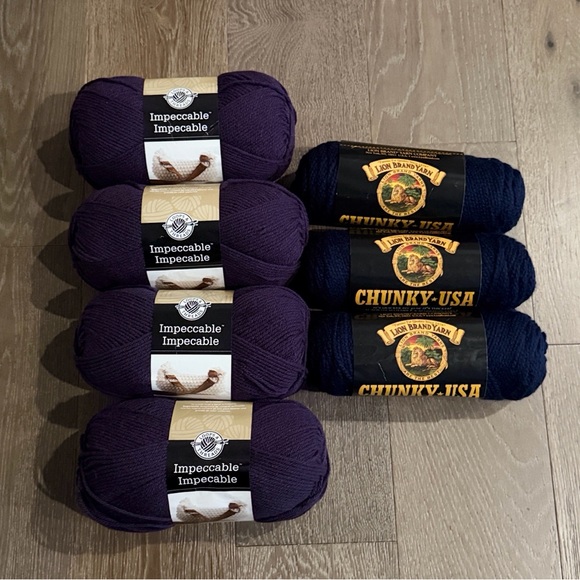 Loops And Threads | Art | Lot Of 7 Purple Blue Yarns Nwt | Poshmark